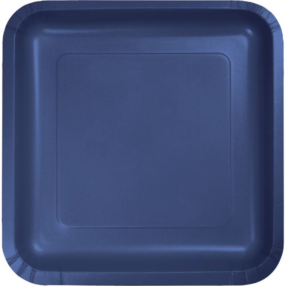 Touch of Color Lunch Plate, Square, 7", Navy, 18 Ct - Walmart.com ...