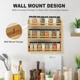 3 Tier Bamboo Spice Rack, Spice Rack Organizer, Seasoning Jars Rack ...