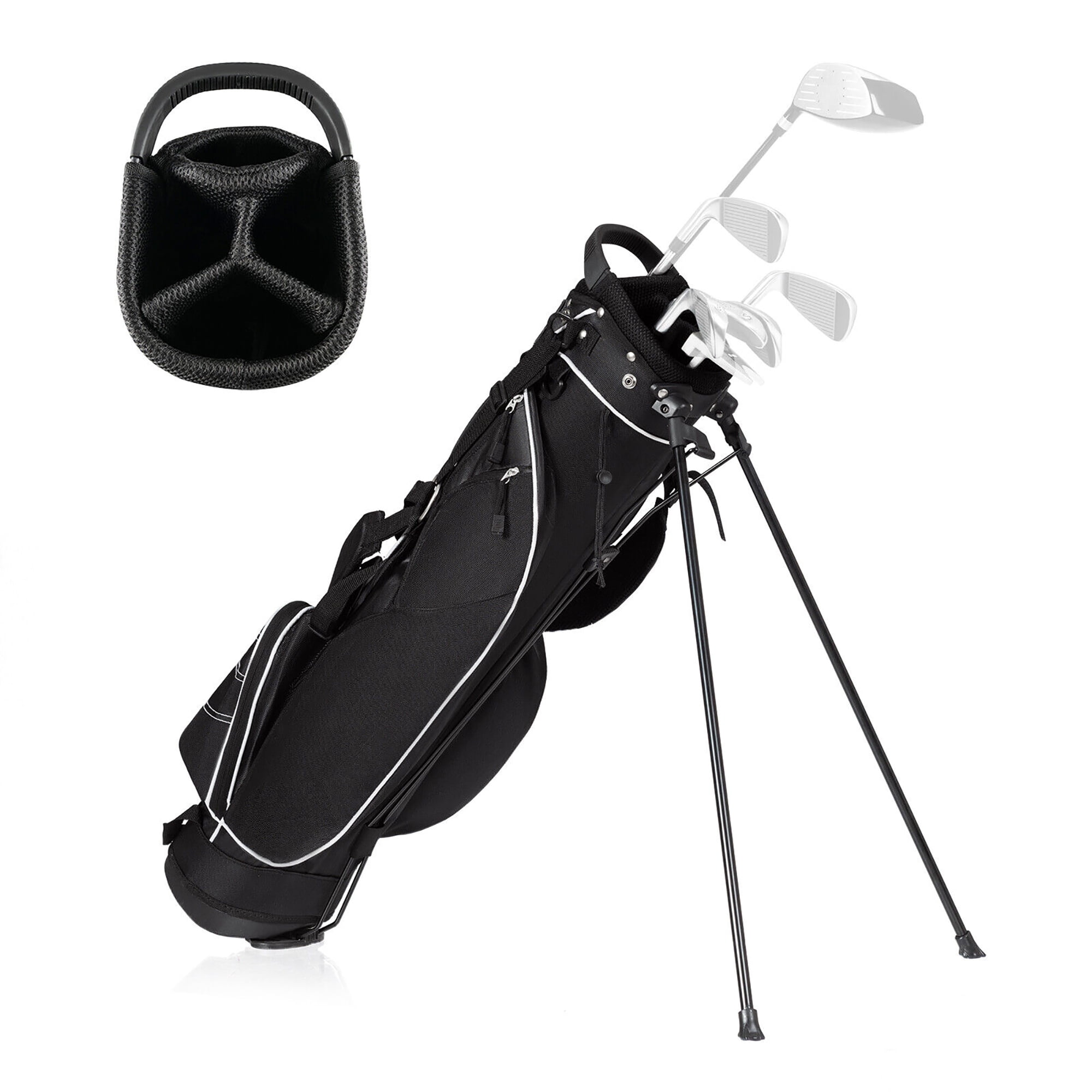 Click here for Gymax Black Golf Stand Cart Bag Club With Carry Or... prices