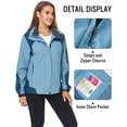 SaphiRose Women's Lightweight Waterproof Rain Jacket with Removable ...