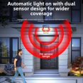 CaraMart Solar Wall Light Outdoor 4 Head Dual Motion Sensor Waterproof ...
