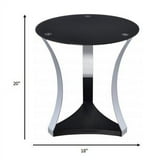18" X 18" X 20" Black Glass & Chrome End Table - Walmart.com