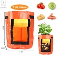 Gustave 2 Pack 7 Gallon Potato Grow Bags Two Sides Window Vegetable ...