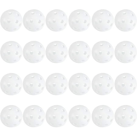 24pcs Plastic Practice Balls Perforated Play Balls Airflow Hollow Training Balls for Driving ...