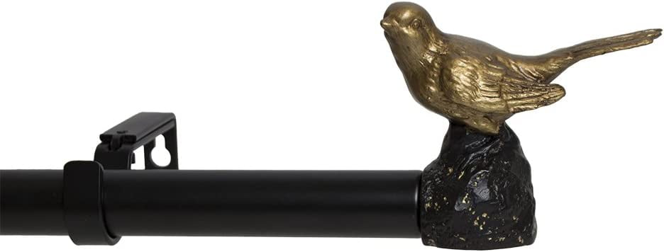 MERIVILLE 1-Inch Diameter Single Window Treatment Curtain Rod ...