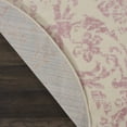 Nourison Jubilant Distressed Damask Ivory/Pink 8' x round Area Rug, (8 ...