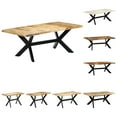 vidaXL Dining Table Living Room Dinner Kitchen Table Multi Materials ...