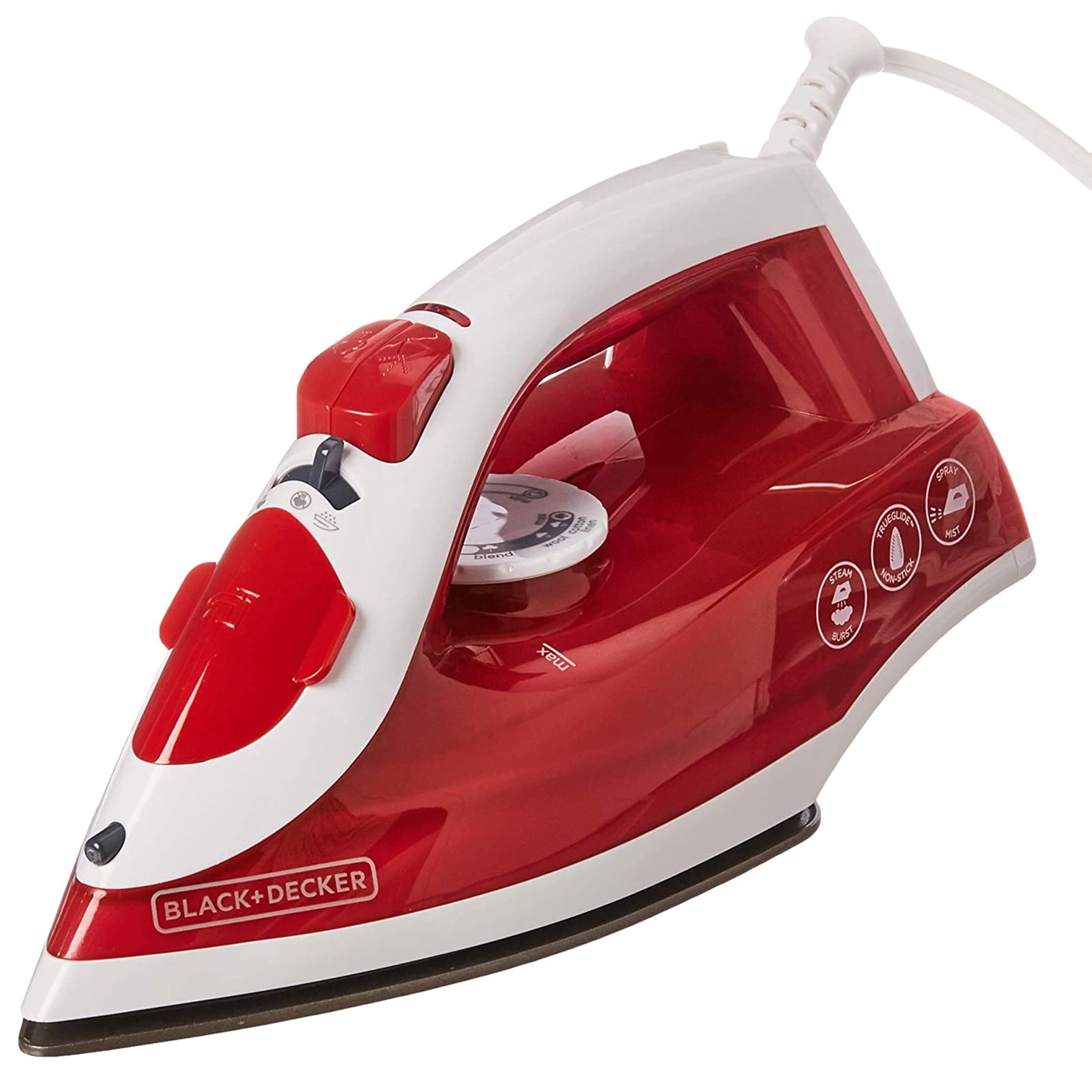 Black and Decker TrueGlide Premium Variable Compact Iron in Red with ...