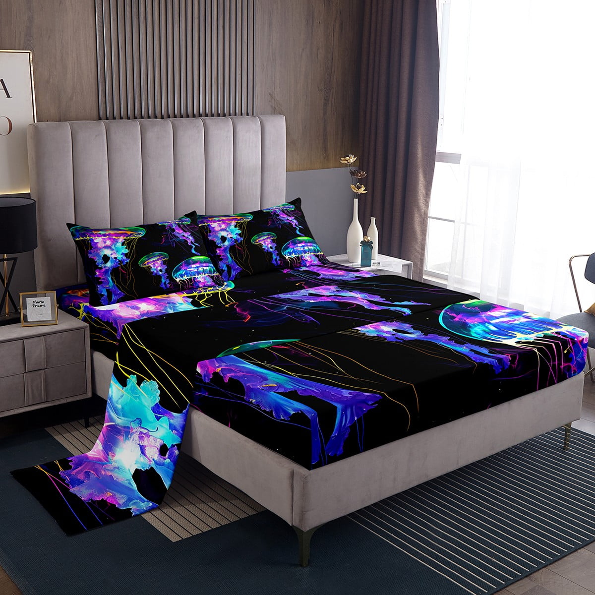 Click here for Yst Watercolor Jellyfish Twin Sheets For Kids Boys... prices