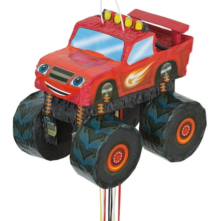 Blaze and the Monster Machines Birthday Pinata, Pull String, 14in x ...