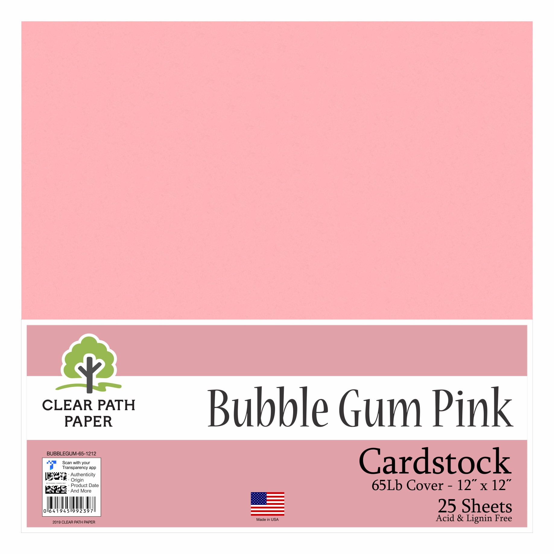 Bubble Gum Pink Cardstock - 12 x 12 inch - 65Lb Cover - 25 Sheets ...