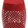 AC Pacific Powder Coated Iron Outdoor Red Side Table - Walmart.com