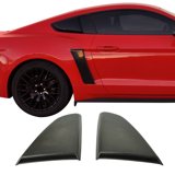 Ikon Motorsports Compatible with 15-23 Mustang Unpainted Rear Quarter Side Window Louvers Scoop ...
