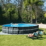 Intex Ultra Frame 26' x 52" Round Above Ground Outdoor Swimming Pool ...