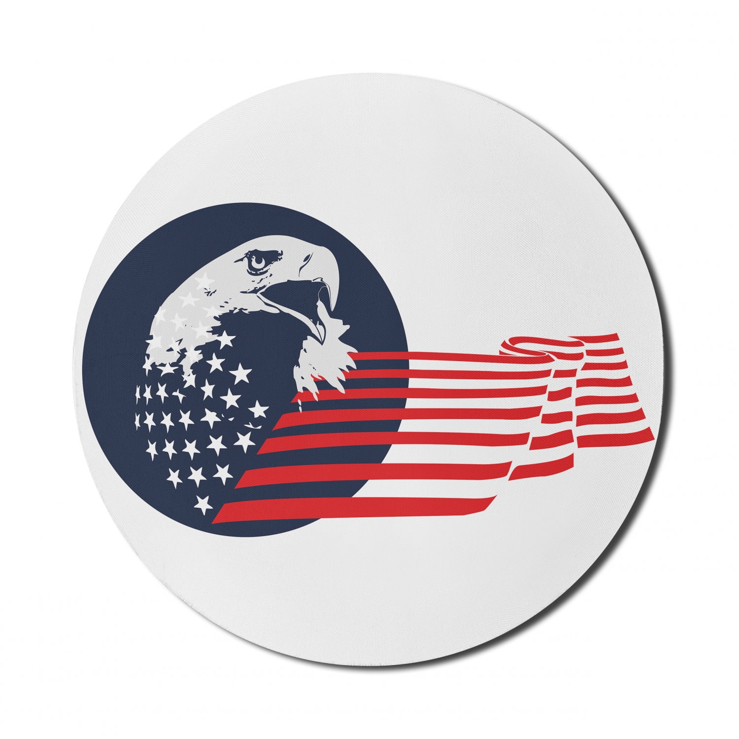 American Mouse Pad for Computers, Eagle with Stars on a Blue Circular ...