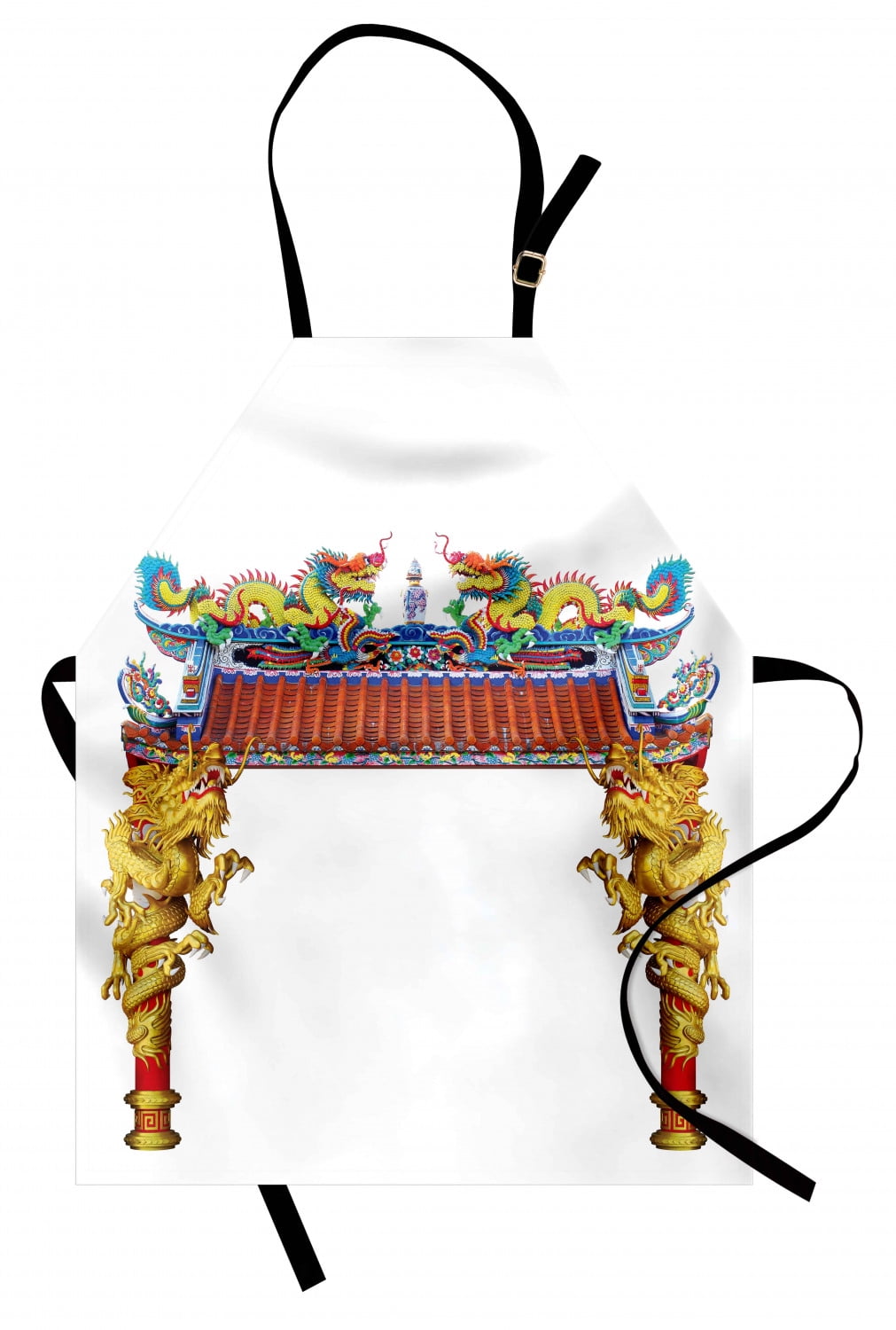 Dragon Apron Chinese Style Dragon Archway Statue over Pillars in Asian ...
