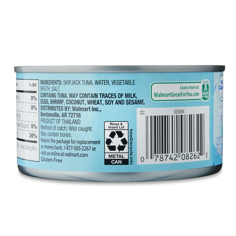 Food Label For Tuna In Water