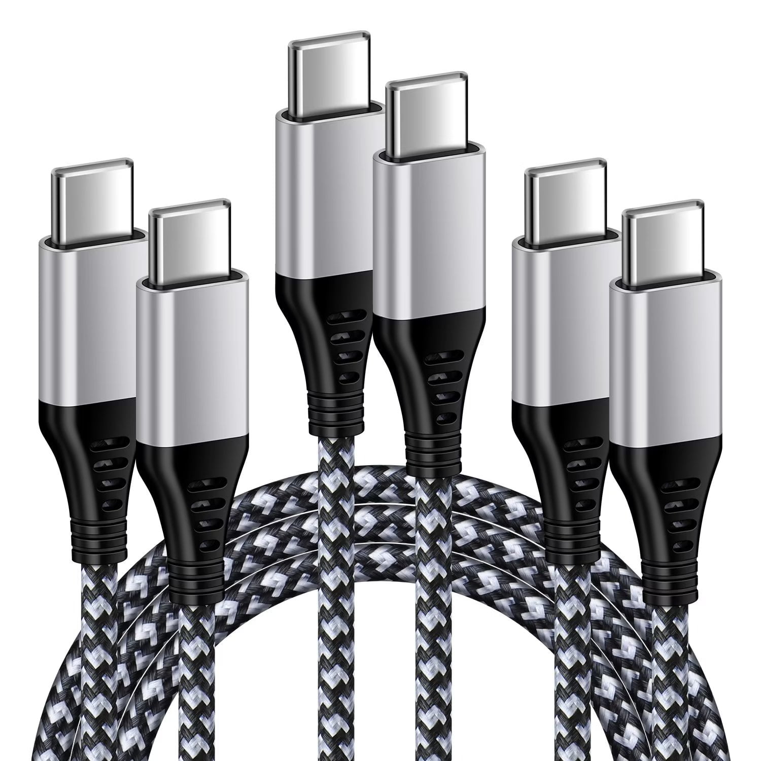 USB C Cables,USB C to USB C Cable 6ft 3 Pack FiveBox PD Android Fast ...