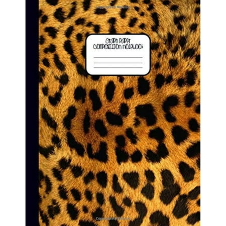 GRAPH PAPER COMPOSITION NOTEBOOK: Cheetah Leopard Print Pattern – Quad ...