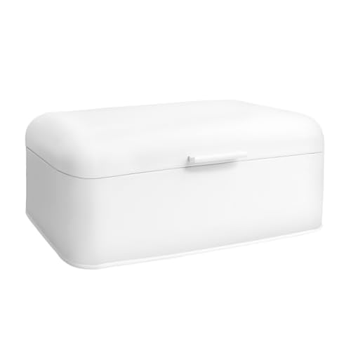 ENLOY Extra Large White Bread Box for Kitchen Countertop, Stainless ...