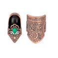 2Pcs Retro Metal Thimble Finger Tip Protector Ergonomic Finger Guards ...