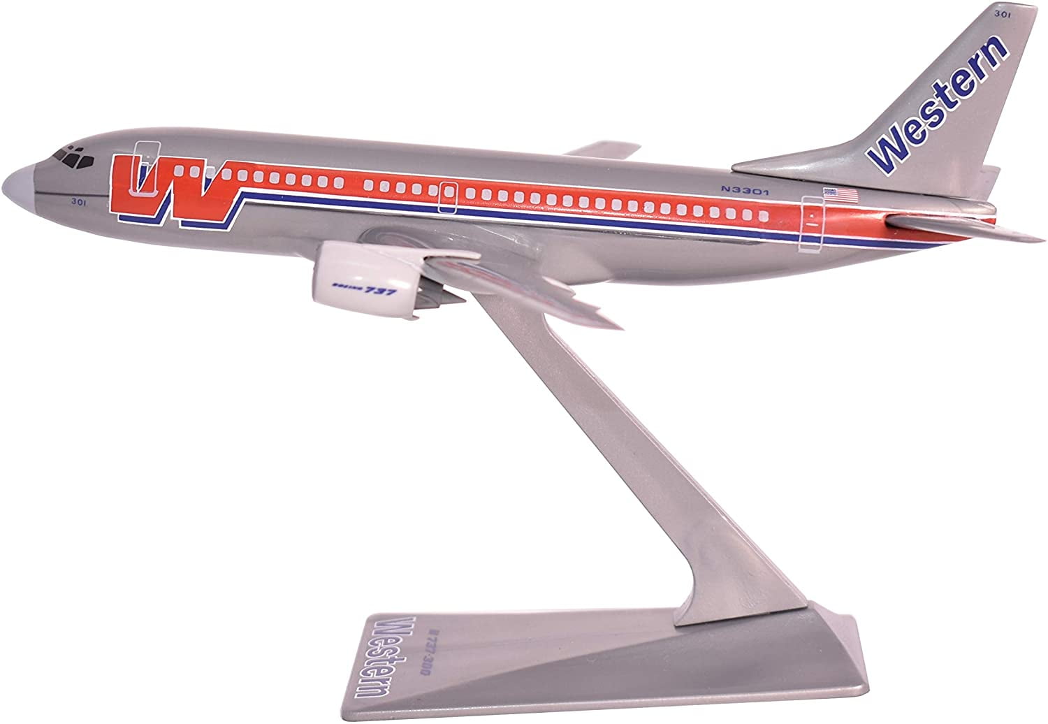 Boeing 737-300 (737) Western Airlines 1/200 Scale Model - Walmart.com