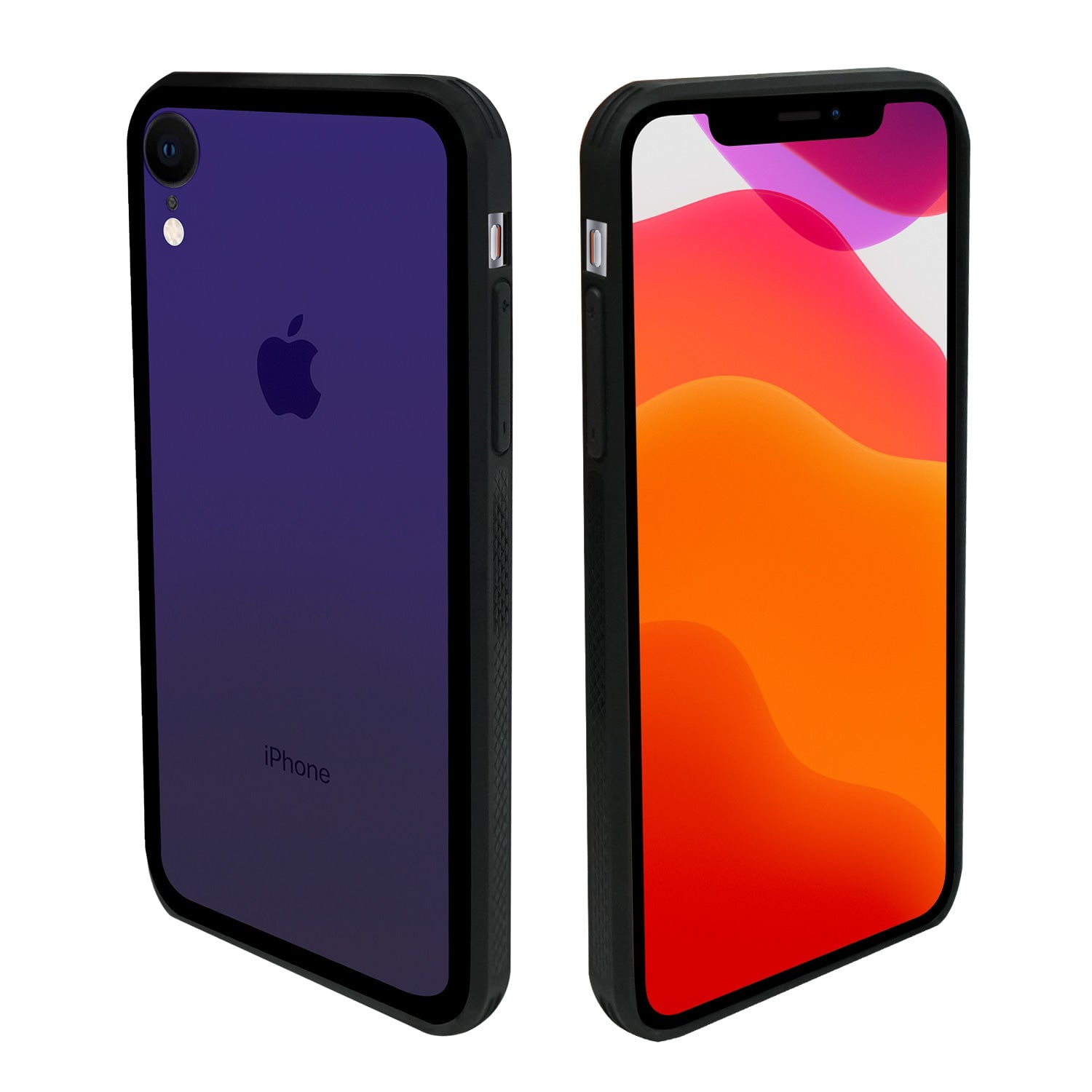 iPhone XR Case - Color Gradient Tempered Glass Back - Walmart.com