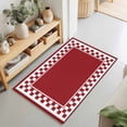 Cherry Red Square Washable Small Entryway Area Rugs 2'x3', Graphic ...