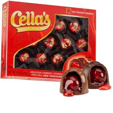 Cella's Dark Chocolate Covered Cherries, 72-Count Box - Walmart.com