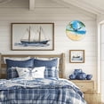 1 pc Glass Wall Clock for Home Living Room Bedroom Decoration Beach ...