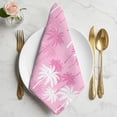 Cloth Napkins Set of 6 Tropical Palm Tree Cocktail Napkins Pink Summer ...