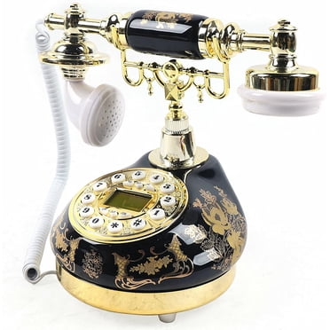 DecMode Vintage Telephone Accent Décor with Tarnish Black and Brass ...