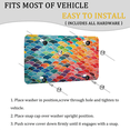 ADECORIVY Colorful Mermaid Fish Scale License Plate, Aluminum ...