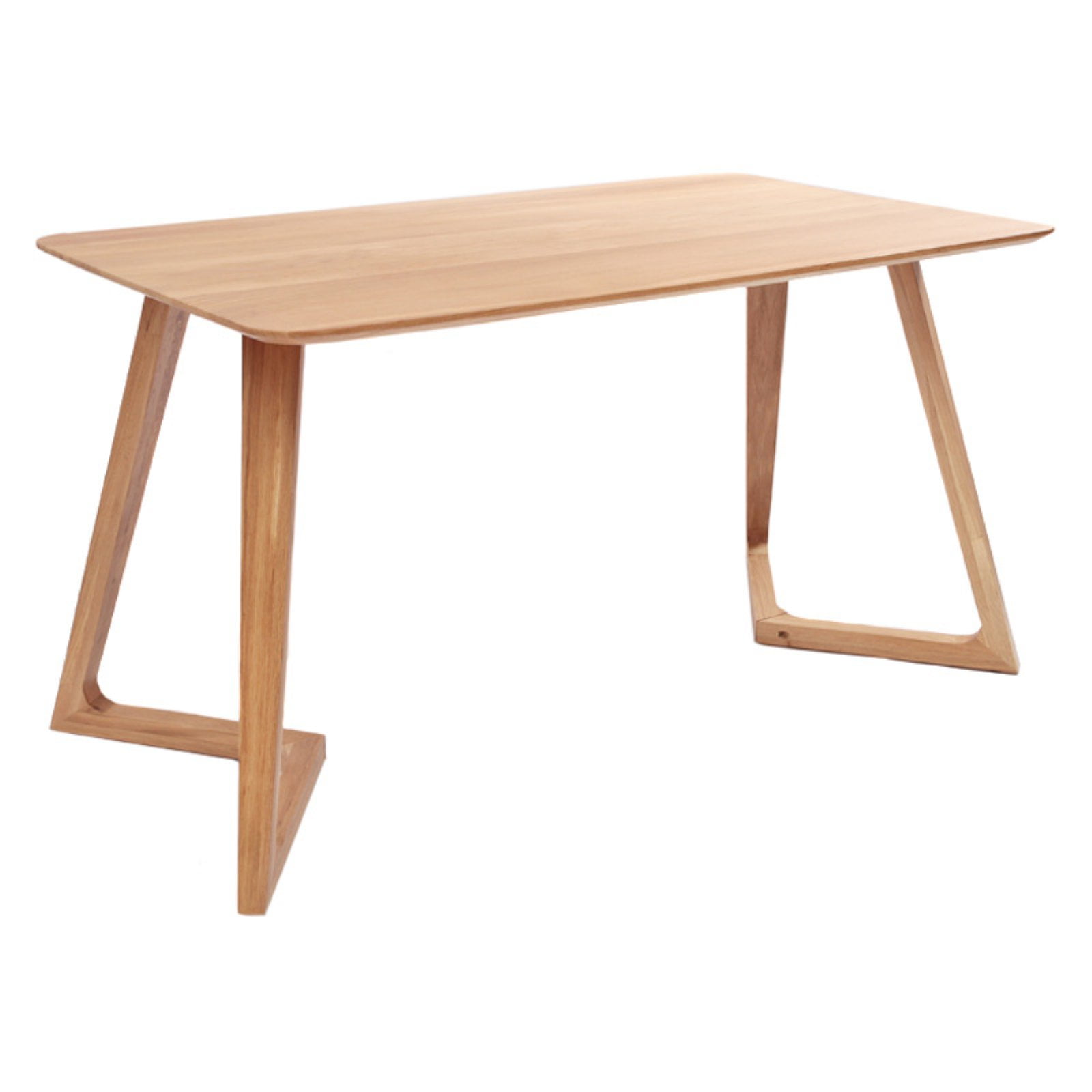 Modern "V" Shape Natural Wood Dining Table - 55" Inches (Natural ...