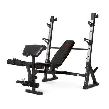 Weider Attack Olympic Utility Bench with 610 Lb. Total Weight Capacity ...
