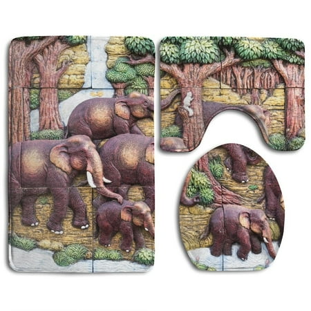 EREHome Surin Thail May Elephant Sculpture Bas Reliefs Wall So That ...
