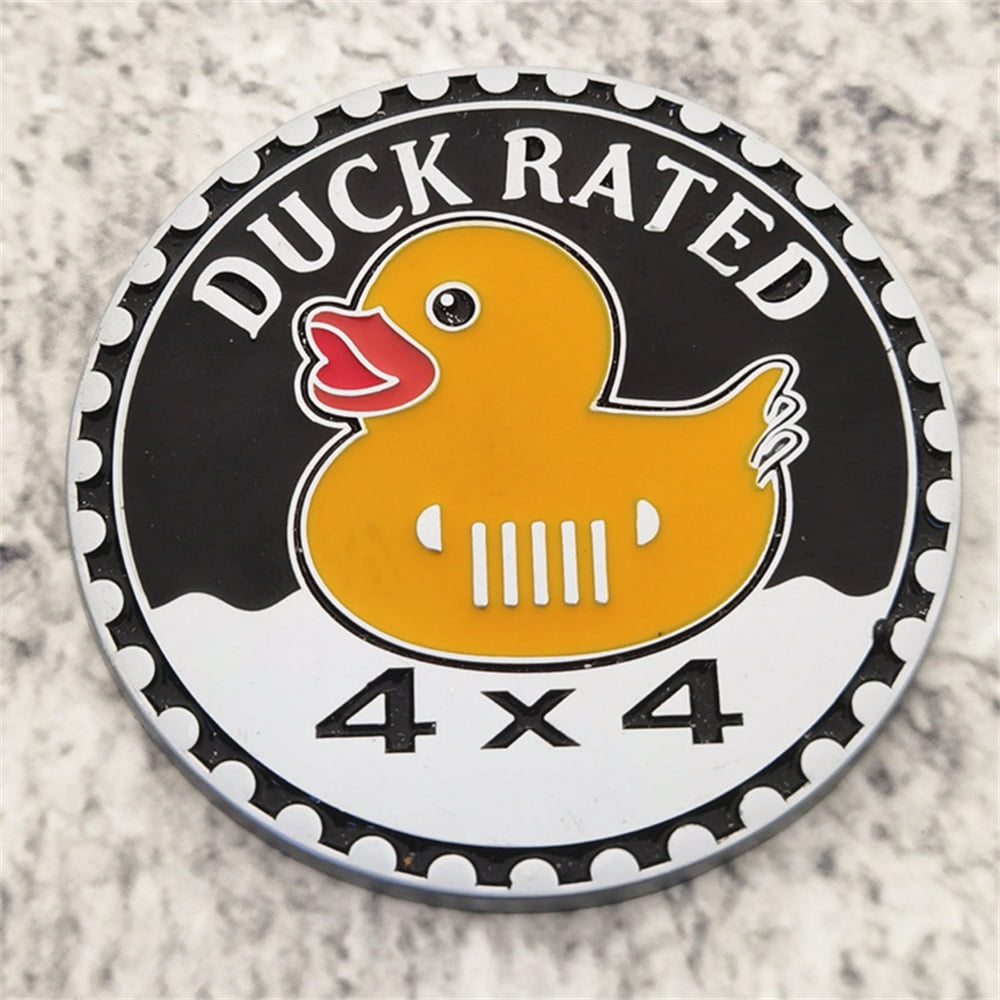 1PC Custom 62mm Duck Rated 4x4 Round Sticker Decal for Car Fender Door ...
