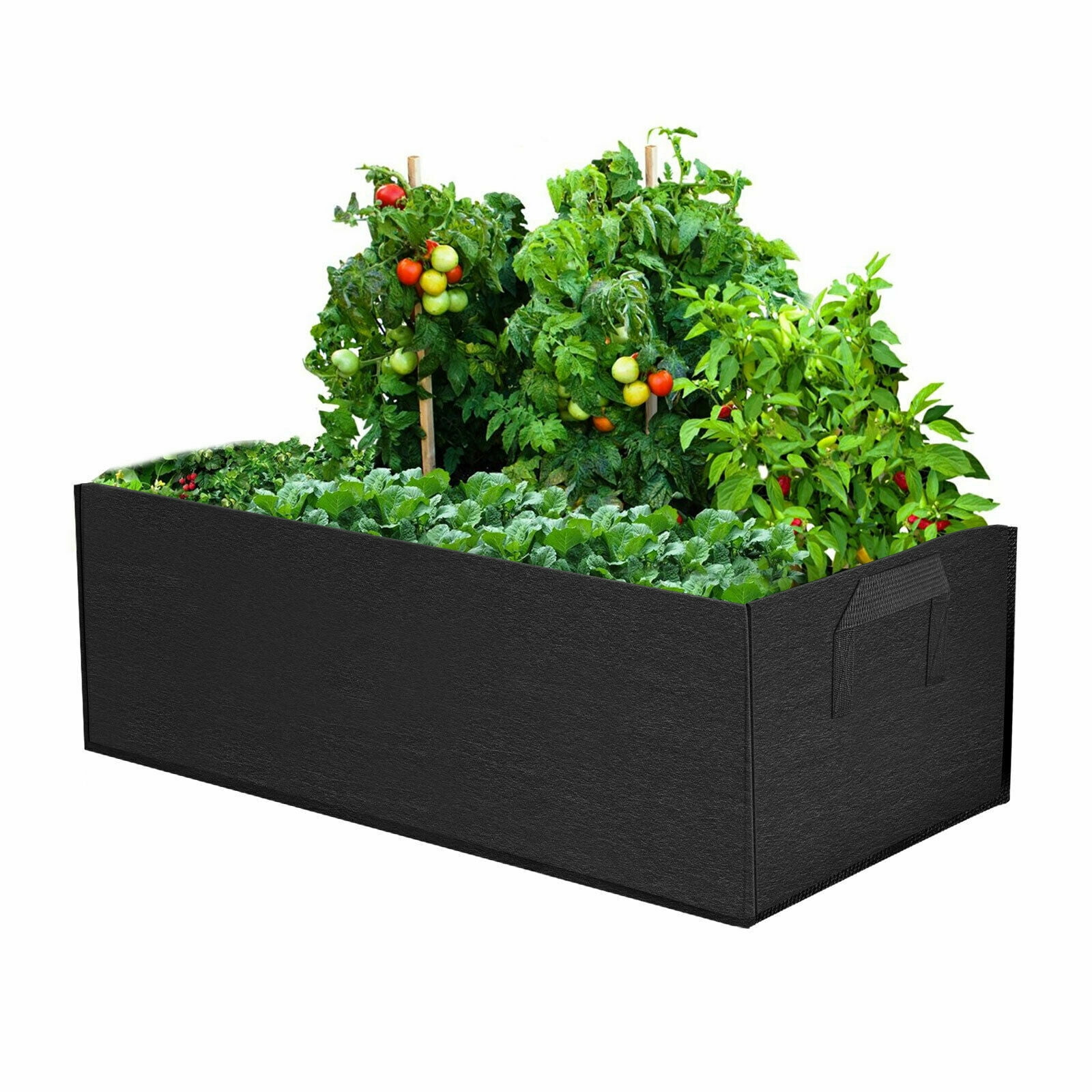 Grow Bags, Nonwoven Fabric Raised Garden Bed Flower Planter Containers ...