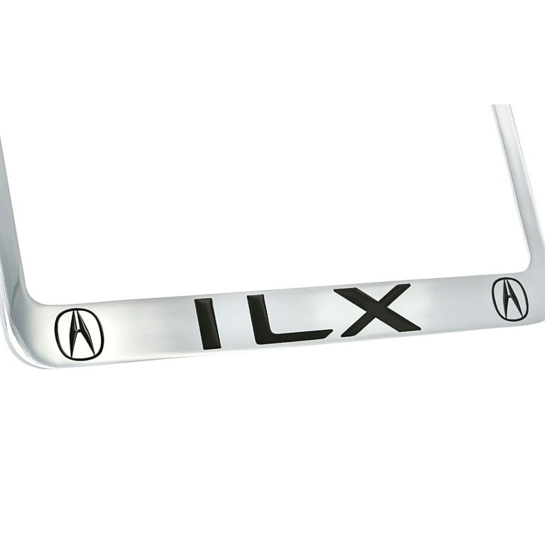 Acura ILX Wordmark Chrome plated Brass Metal License Plate Frame Holder 2 Hole