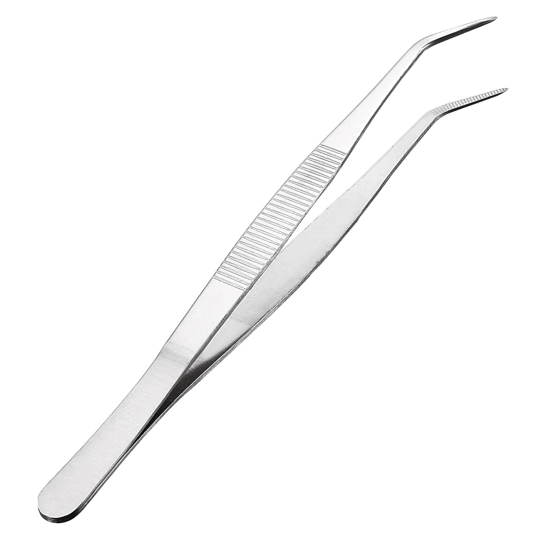 8-Inch Stainless Steel Tweezers with Curved Pointed Serrated Tip ...