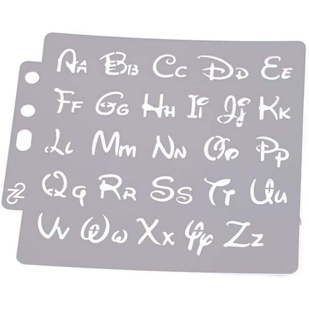 Gabarit de pochoir alphabet calligraphie pour peinture sur tissu murs ...