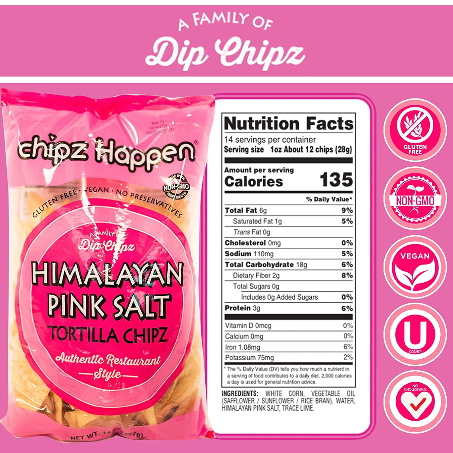 Pink Tortilla Chips