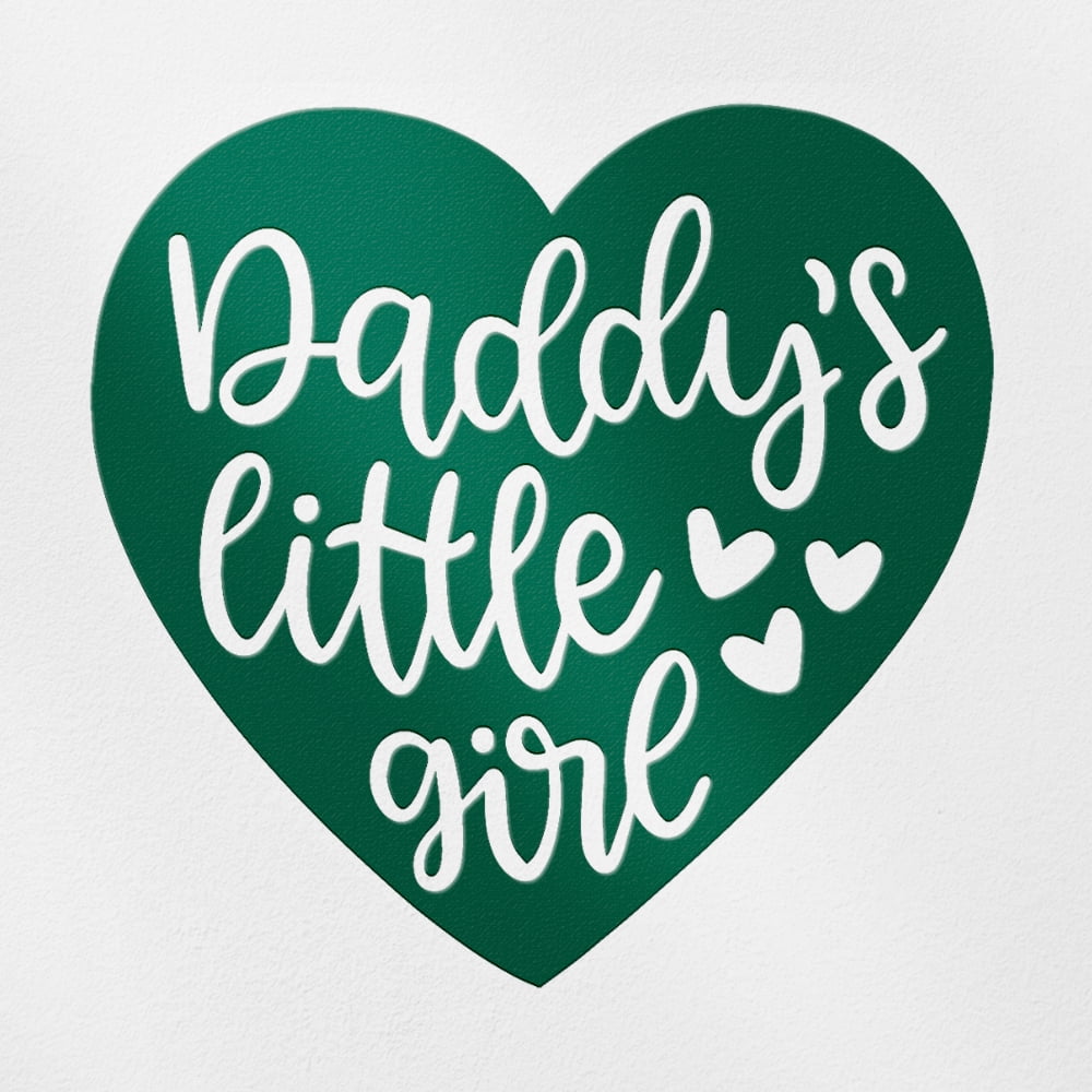 Transparent Decal Stickers Of Daddys Little Girl (Green) Premium ...