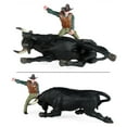 PVC Model Animal Toys Rodeo Bull with Collectible Static Plastic Toy ...