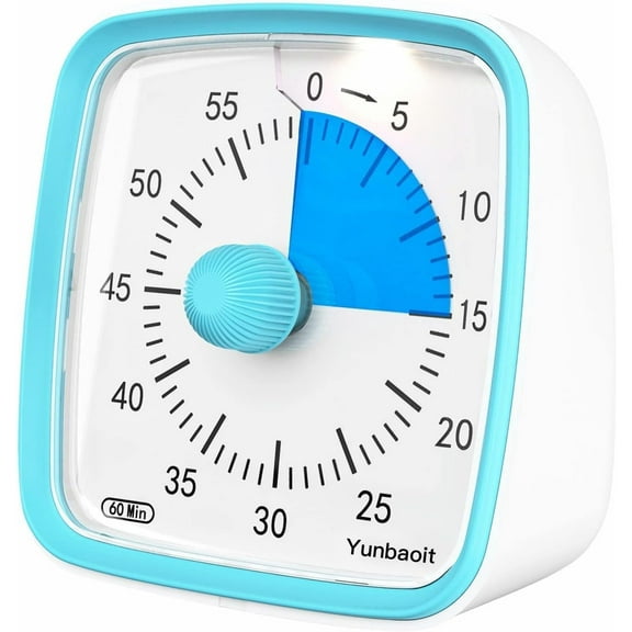 Visual Timer with Night Light, 60-Minute Countdown Timer for and ...