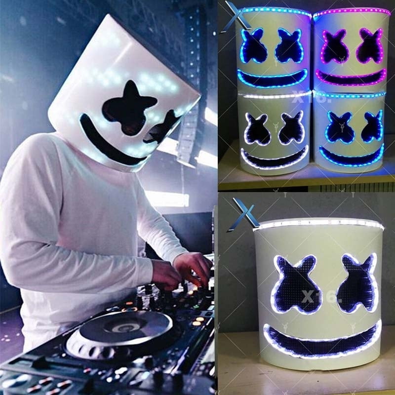 New MarshMello DJ Marshmello Mask Cosplay Costume Accessory Helmet ...