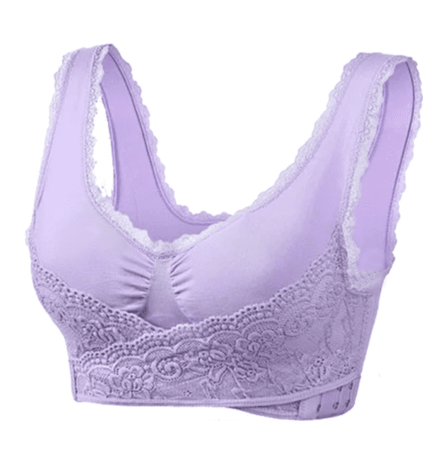 Women Front Cross Side Buckle Lace Wireless Seamless Sports Bra ...