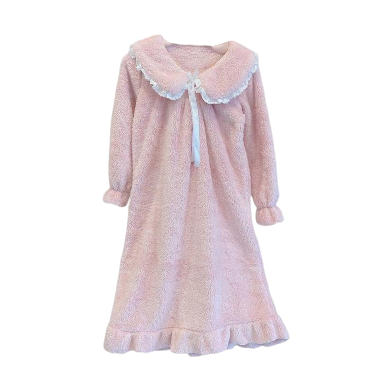 Click here for Xuanheng Women Nightdress Winter Plush Loose Fit S... prices