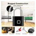 Tuya Smart Fingerprint Padlock USB Rechargeable Door Lock Biometric ...