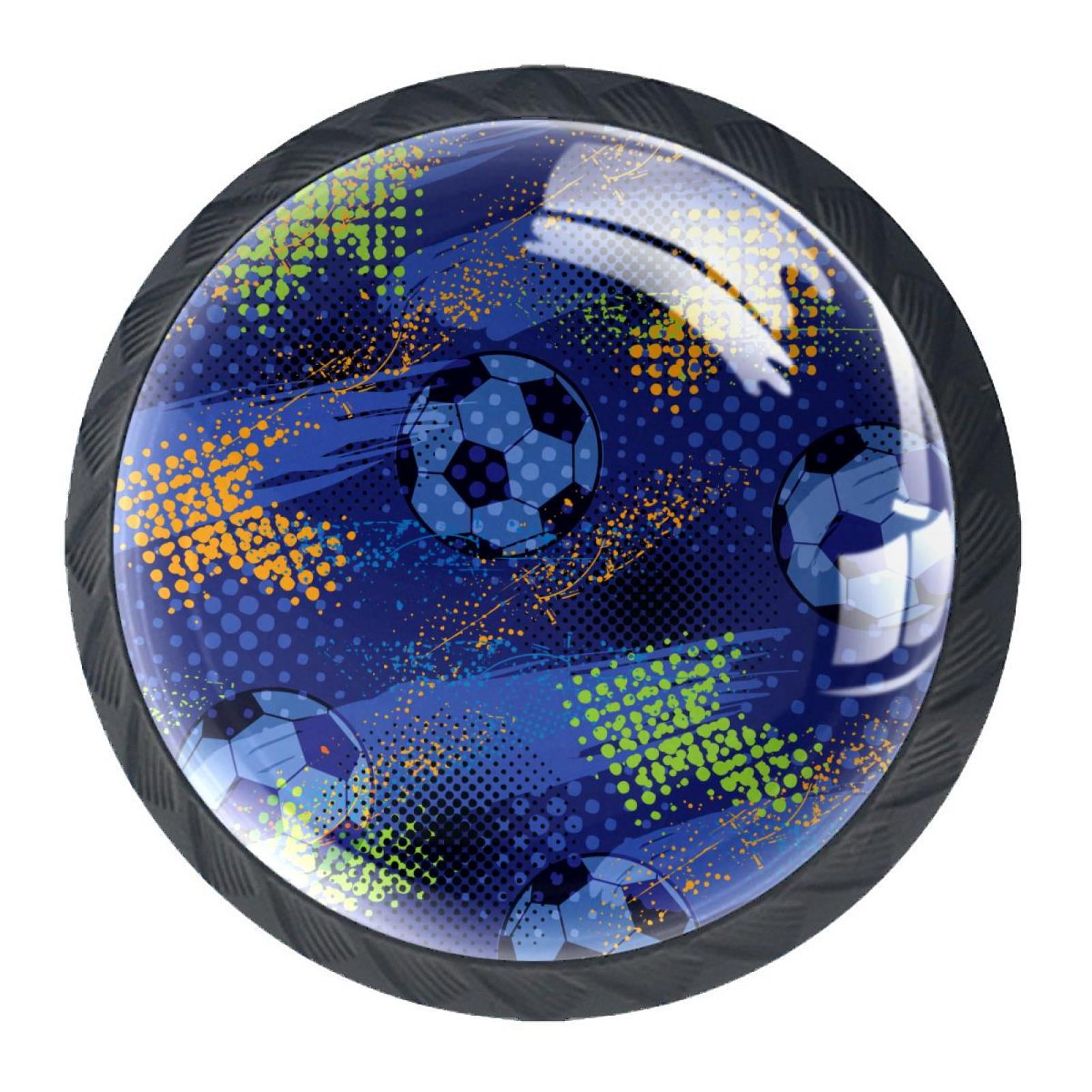 4 Pcs Football Knobs for Kitchen Cabinet Cupboard Dresser Bookcase ...